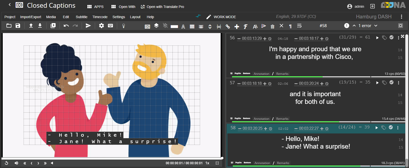 Closed Captions - Special Features in User Interface